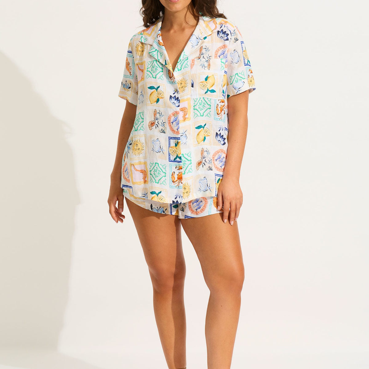 Wish You Were Here Short - Atoll Blue – Seafolly United Kingdom