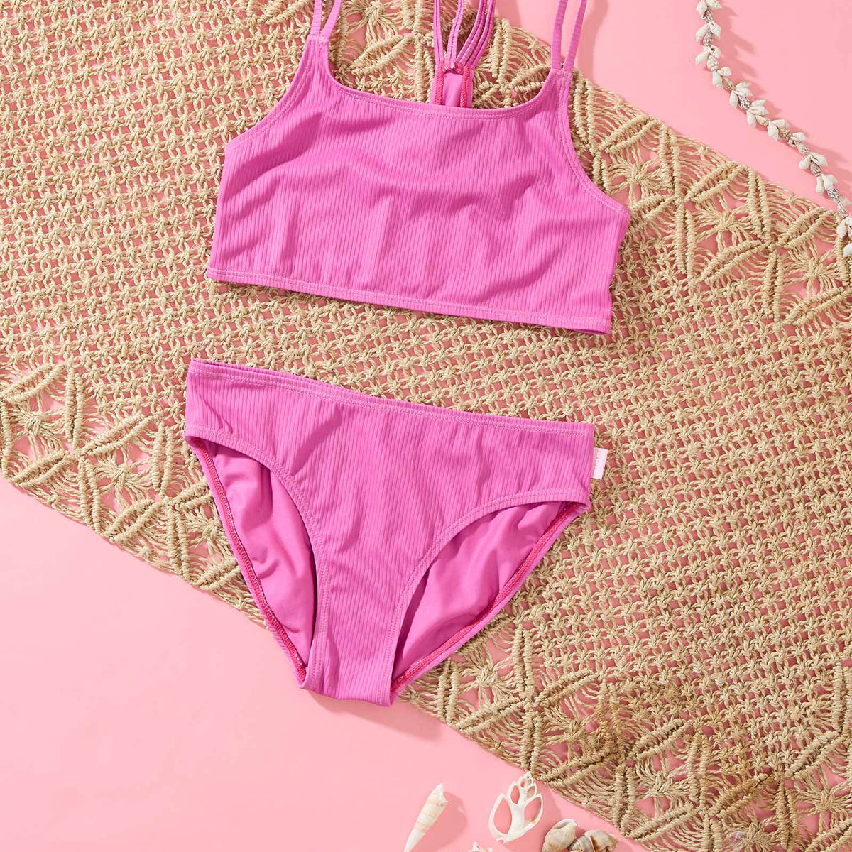 Essential Girls Multi Strap Bikini - Pink – Seafolly United Kingdom