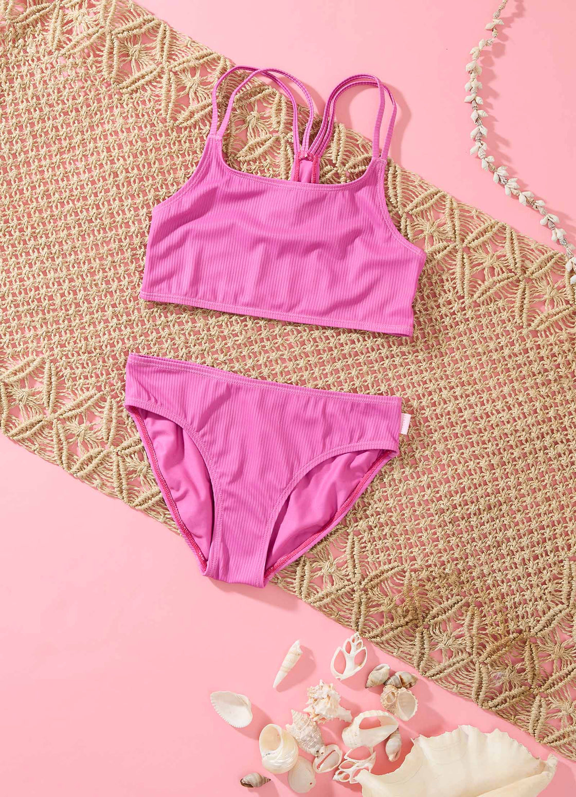 Essential Girls Multi Strap Bikini - Pink – Seafolly United Kingdom